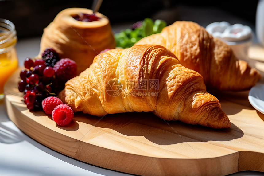 早餐时光的面包水果高清图片下载-正版图片600655897-摄图网