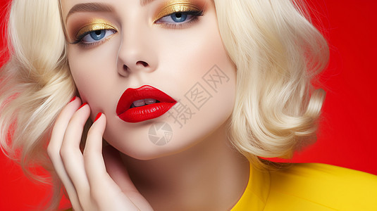 妆容精致的时尚女性高清图片下载-正版图片600656697-摄图网