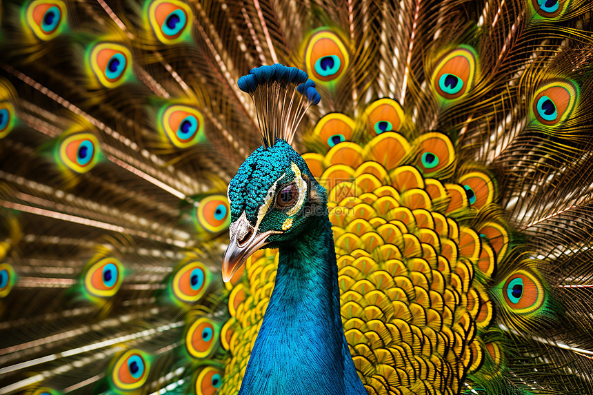 骄傲展翅的孔雀高清图片下载-正版图片600659072-摄图网