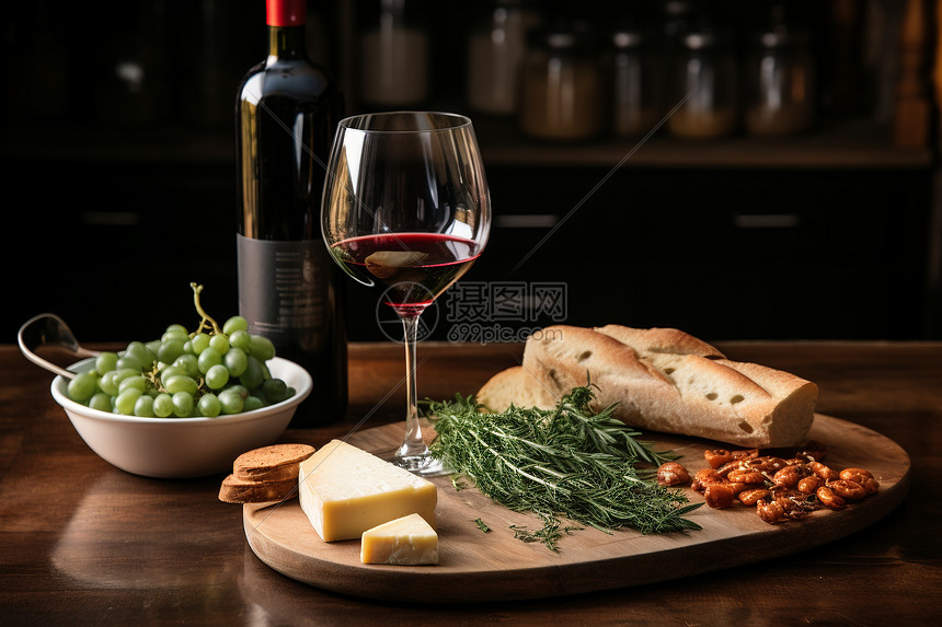 美食与美酒高清图片下载-正版图片600665461-摄图网