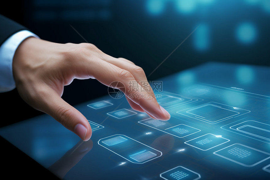 科技触摸屏图片素材-正版创意图片600678103-摄图网