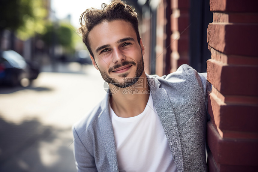 快乐的年轻男子高清图片下载-正版图片600679561-摄图网