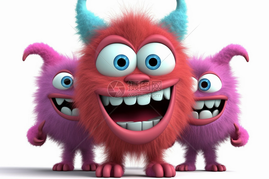 可爱的卡通动物插画图片下载-正版图片600679866-摄图网