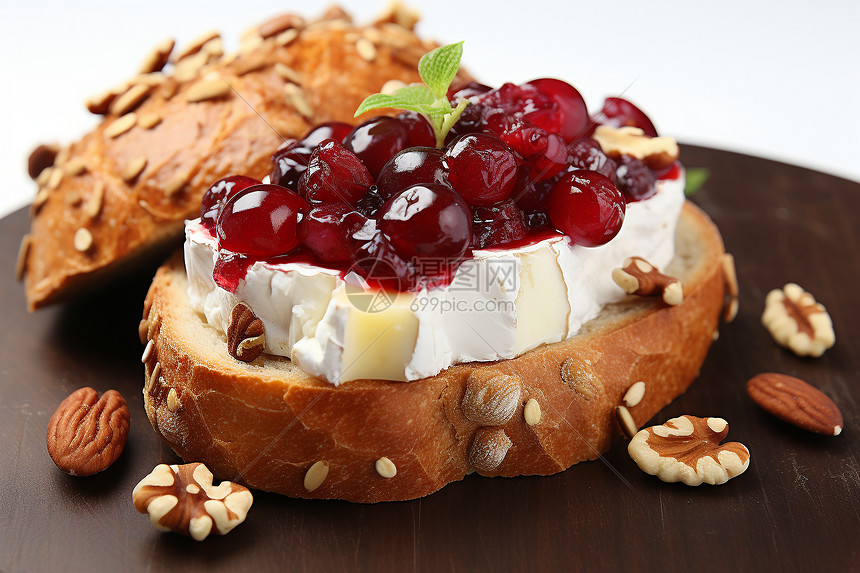 果仁水果法式面包高清图片下载-正版图片600685722-摄图网