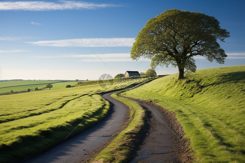 丹麦田园风光高清图片下载-正版图片600686267-摄图网