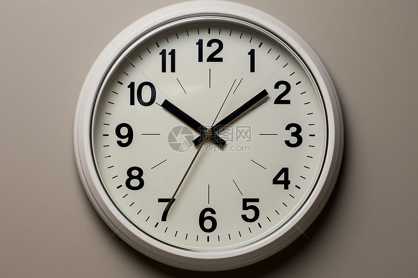 白色圆形数字时钟高清图片下载-正版图片600694715-摄图网