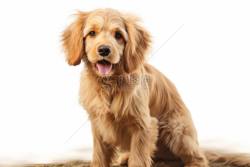 张嘴的长毛狗高清图片下载-正版图片600698469-摄图网