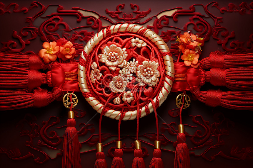 中国结艺术背景高清图片下载-正版图片600703886-摄图网