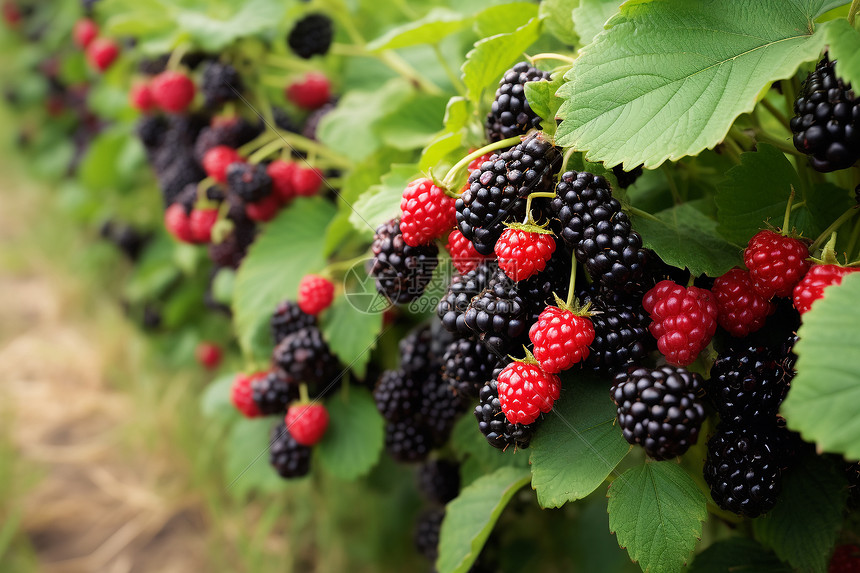 田园上的覆盆子高清图片下载-正版图片600707275-摄图网