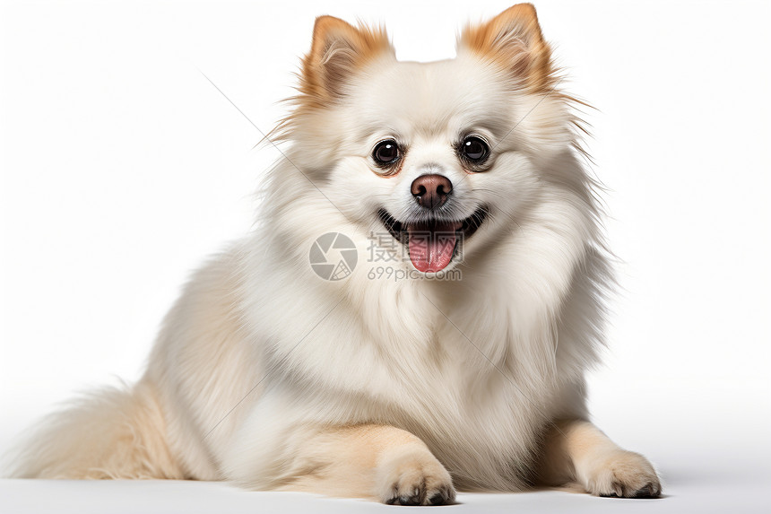 一只长毛的小白狗高清图片下载-正版图片600720144-摄图网