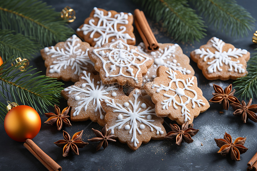 雪花饼干和香料高清图片下载-正版图片600720357-摄图网