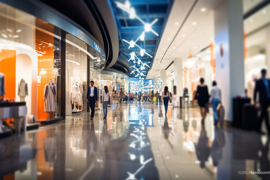 繁华商业街的商场高清图片下载-正版图片600733551-摄图网