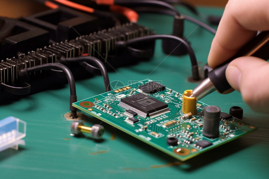 工程师检测电路板高清图片下载-正版图片600736409-摄图网