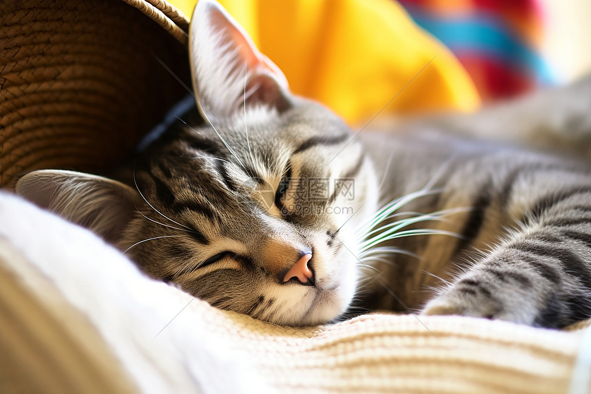 正在睡觉的小猫咪高清图片下载-正版图片600741634-摄图网