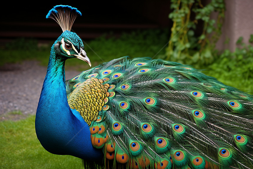 动物园的孔雀高清图片下载-正版图片600746338-摄图网