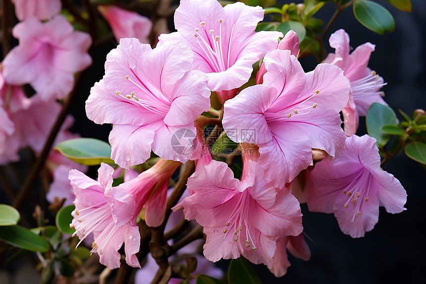 盛开的粉色杜鹃花高清图片下载-正版图片600752604-摄图网