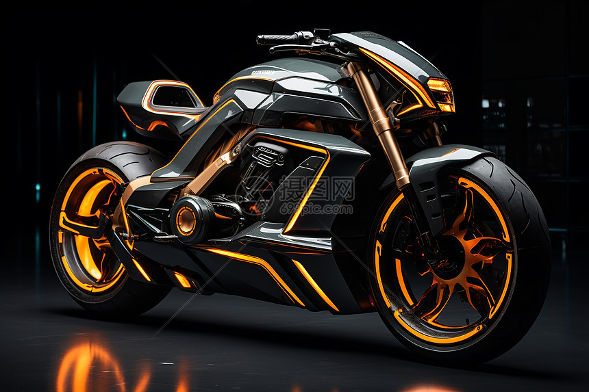 炫酷的科技感摩托车图片素材-正版创意图片600767383-摄图网