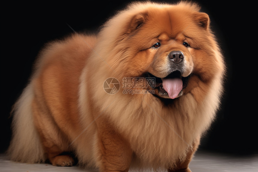 呆萌的长毛松狮犬高清图片下载-正版图片600770927-摄图网