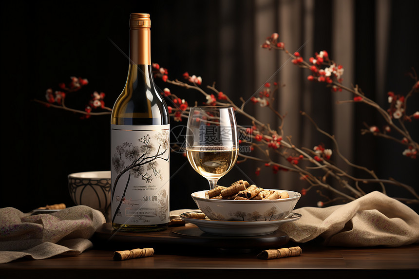 美食和美酒高清图片下载-正版图片600774148-摄图网