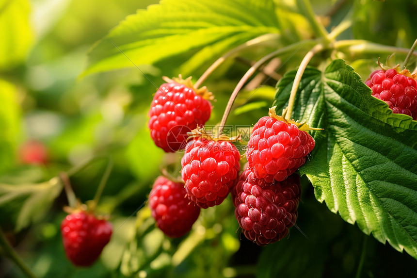 夏日采摘的树莓高清图片下载-正版图片600783160-摄图网