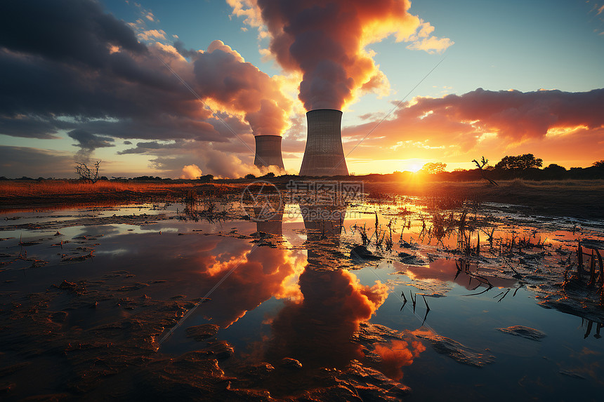 工厂烟囱中排放的烟雾高清图片下载-正版图片600784662-摄图网