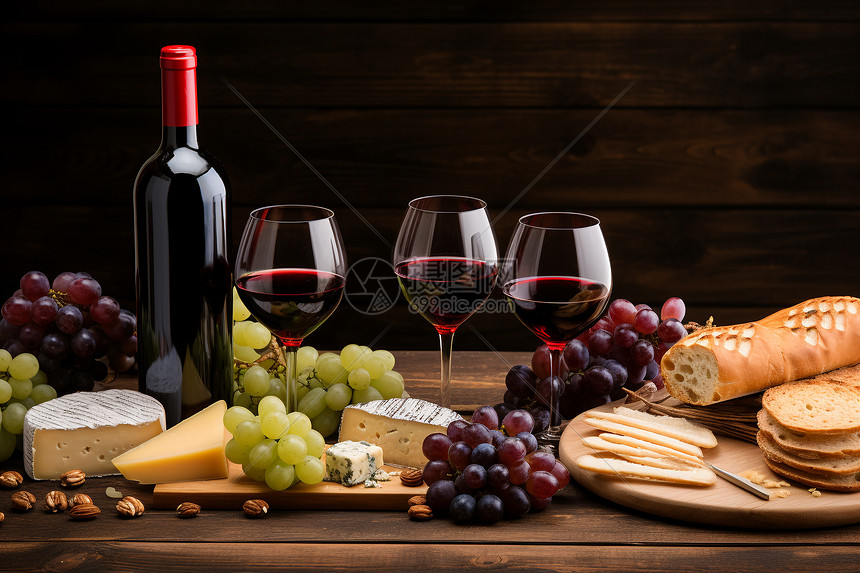 奢华美食与美酒高清图片下载-正版图片600784738-摄图网