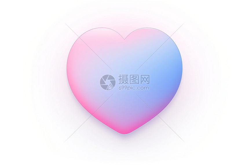 迷人的粉蓝心形插画图片下载-正版图片600785775-摄图网