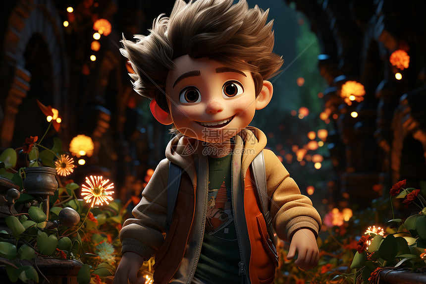 卡通造型的男孩插画图片下载-正版图片600789323-摄图网