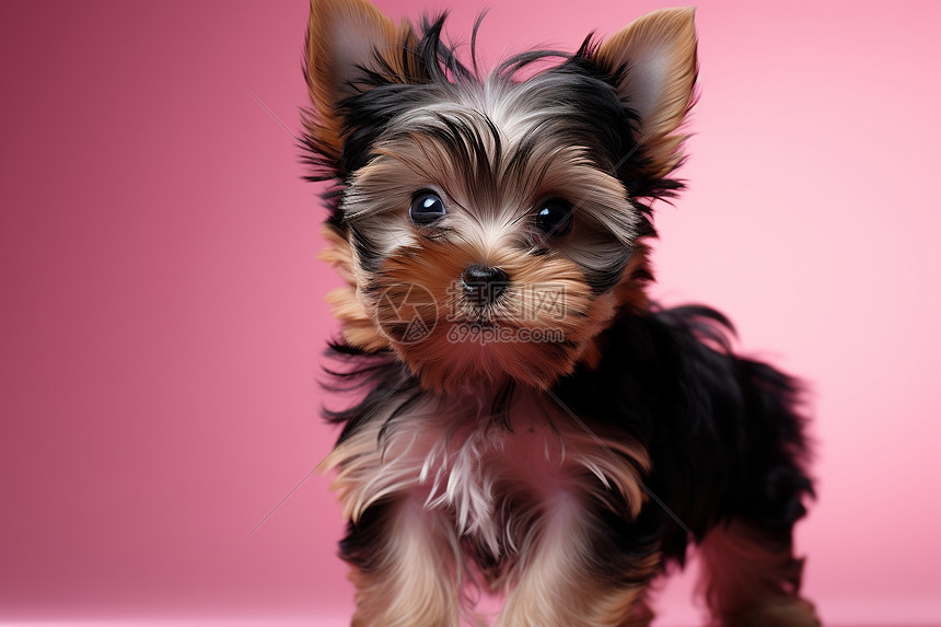 精致的约克夏犬高清图片下载-正版图片600790341-摄图网