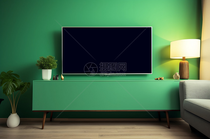 房间里的电视机高清图片下载-正版图片600792391-摄图网