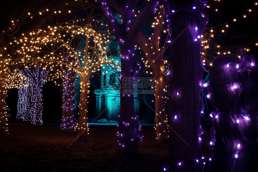 圣诞灯光高清图片下载-正版图片600794858-摄图网