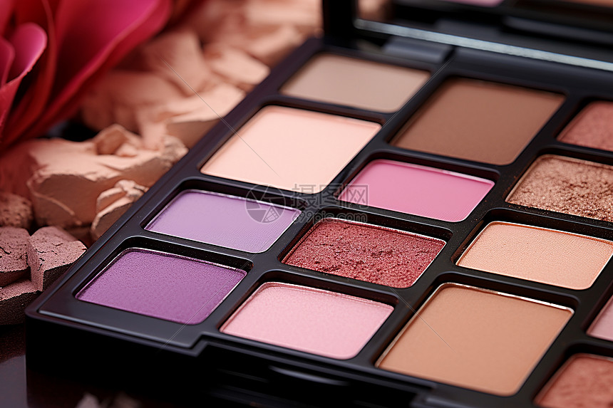 专业化妆的眼影盘高清图片下载-正版图片600796376-摄图网