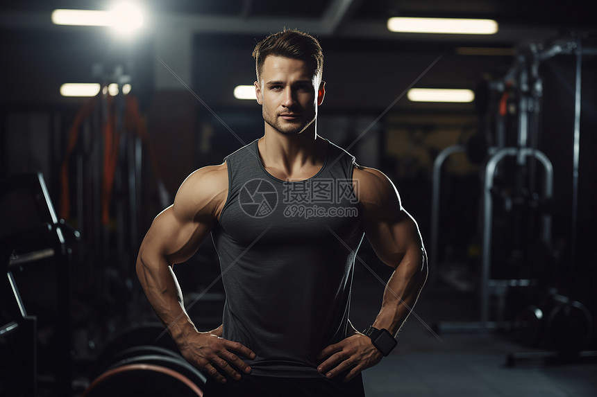 健身房里的健身达人高清图片下载-正版图片600799197-摄图网
