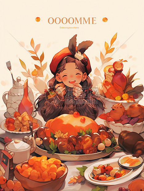 吃饭的可爱女孩插画图片下载-正版图片600809522-摄图网