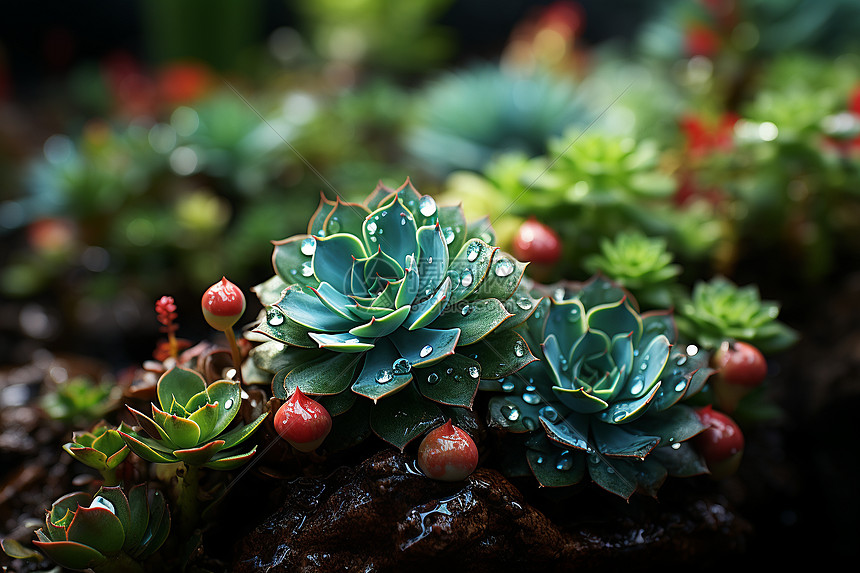 生长的自然多肉植物高清图片下载-正版图片600814661-摄图网
