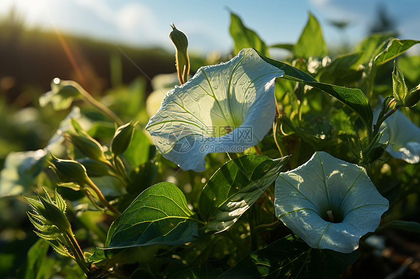 盛开的牵牛花高清图片下载-正版图片600814903-摄图网