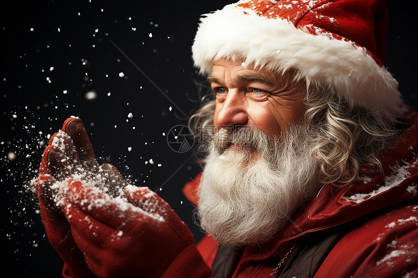 冬季的圣诞老人高清图片下载-正版图片600820100-摄图网