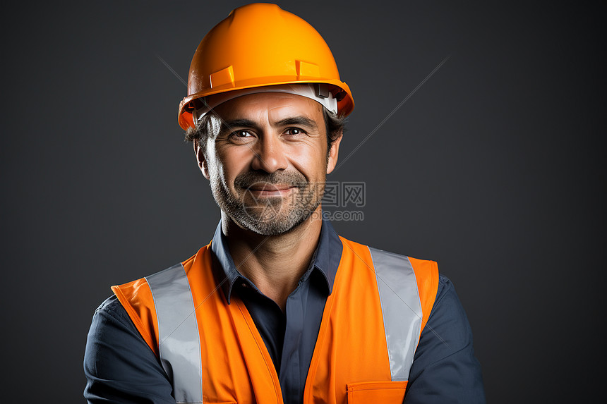 戴着安全帽微笑的男士高清图片下载-正版图片600822112-摄图网