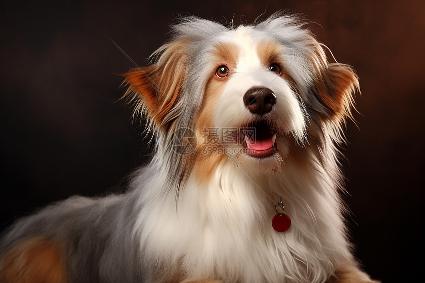 可爱的长毛狗高清图片下载-正版图片600827874-摄图网