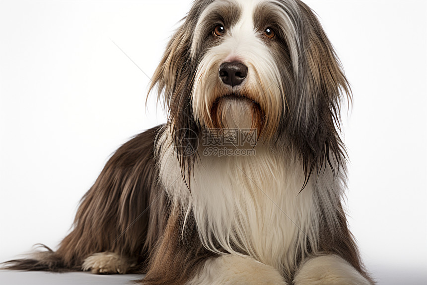 一只长毛狗高清图片下载-正版图片600828924-摄图网