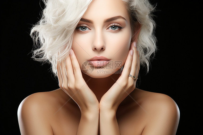 美丽的白发女子高清图片下载-正版图片600832825-摄图网