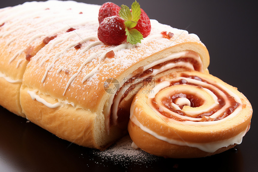果酱蛋糕卷高清图片下载-正版图片600833759-摄图网