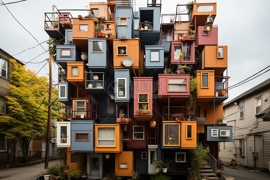 城市中的公共艺术插画图片下载-正版图片600842650-摄图网