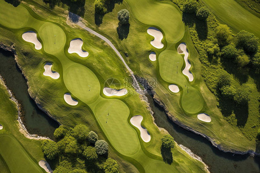 美丽乡村高尔夫球场高清图片下载-正版图片600842794-摄图网
