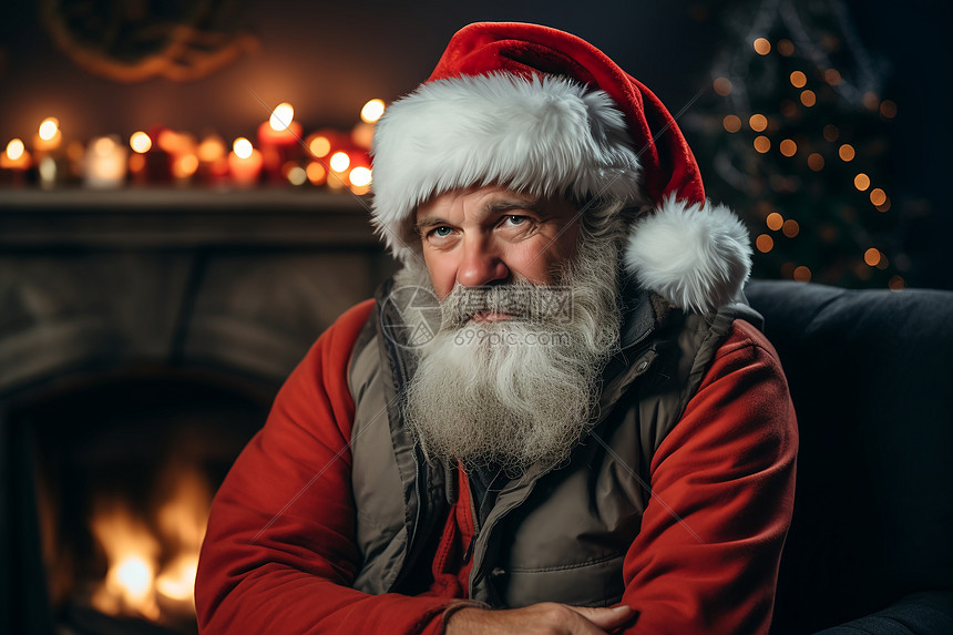 庆祝圣诞节的圣诞老人高清图片下载-正版图片600846006-摄图网