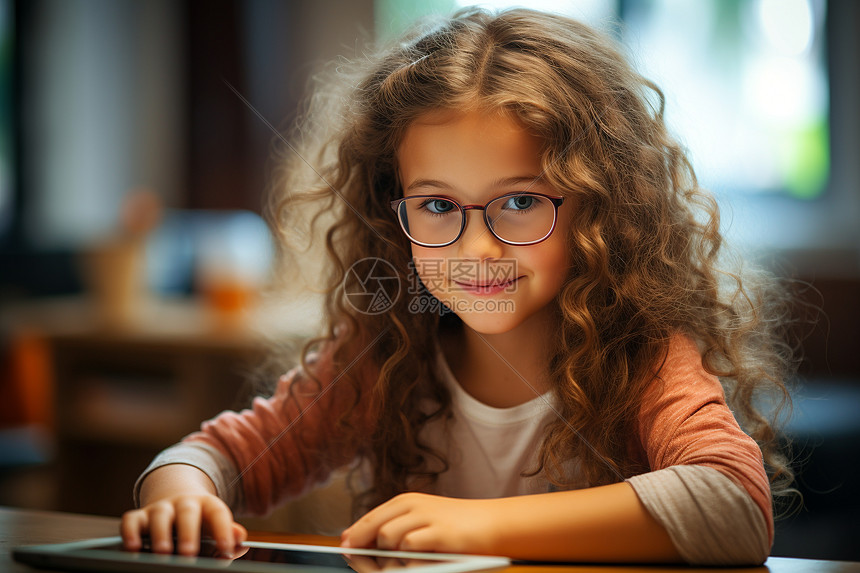 聪明的小女孩高清图片下载-正版图片600850418-摄图网