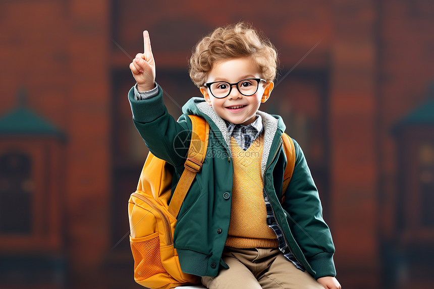 聪明可爱的外国小男孩高清图片下载-正版图片600851014-摄图网