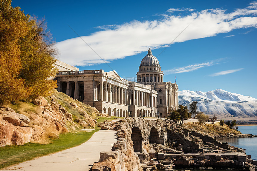 风景优美的欧式城堡建筑景观高清图片下载-正版图片600851030-摄图网