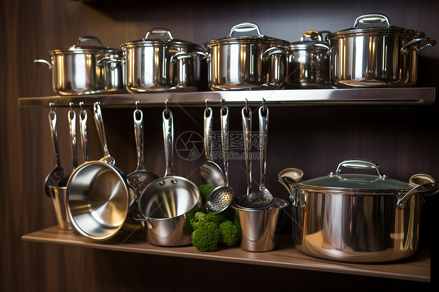 不锈钢锅具高清图片下载-正版图片600855587-摄图网