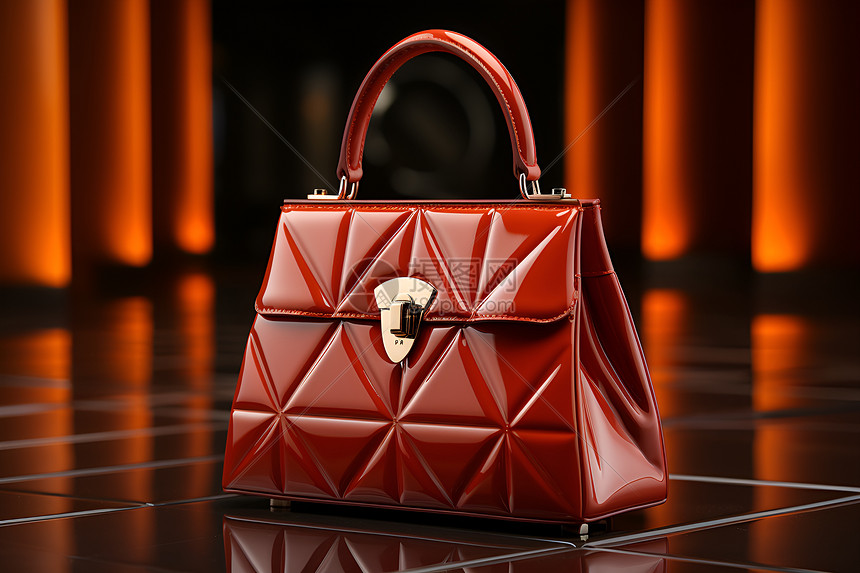 地面上闪耀的红色包包设计高清图片下载-正版图片600861466-摄图网